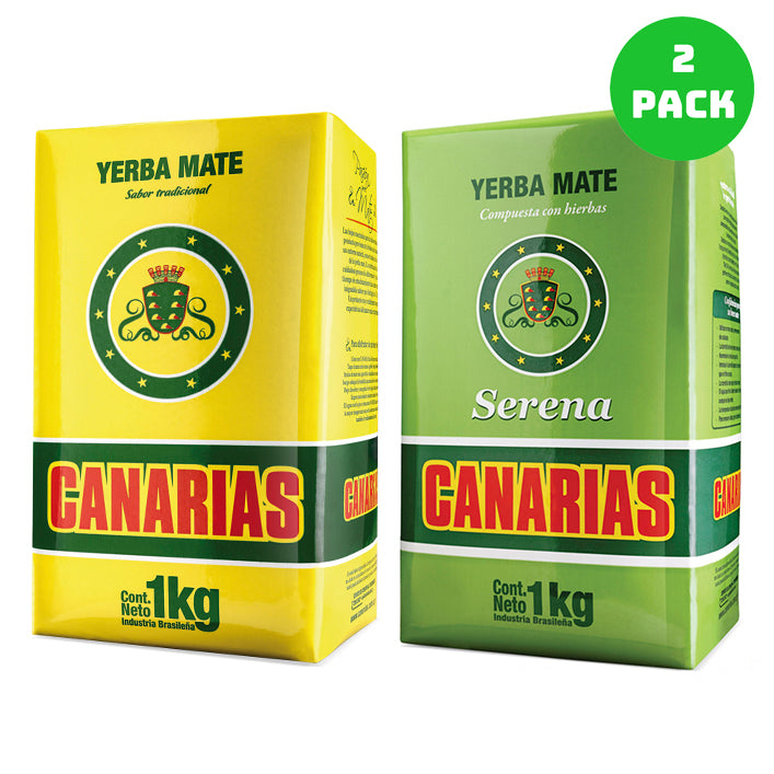 Canarias Yerba Mate 1 kg Original and 1 kg Serena bundle – Amazonas ...