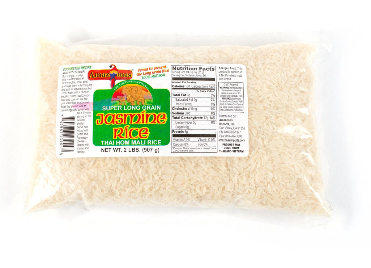 Amazonas Super Long Grain Jasmine Rice, Arroz Jasmine, Thai Hom Mali R ...